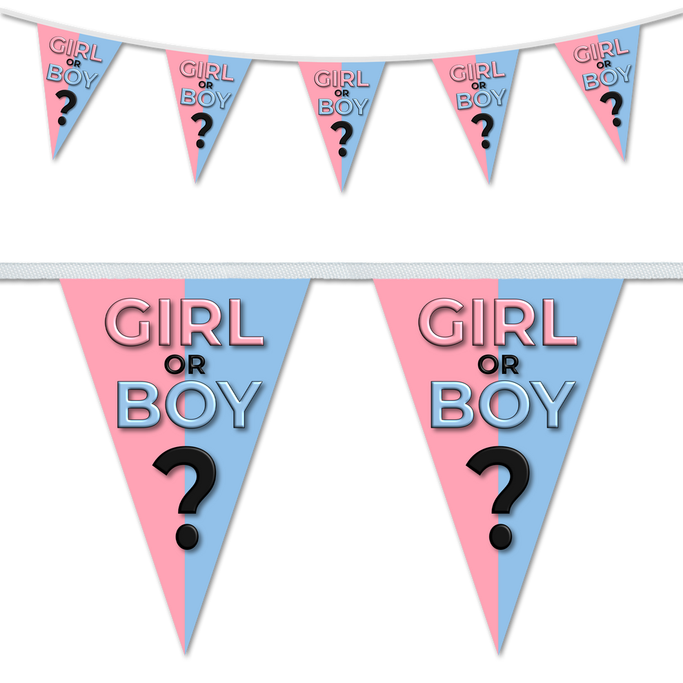 Gender Reveal - Colour Halves Design – BuntingFlags.uk