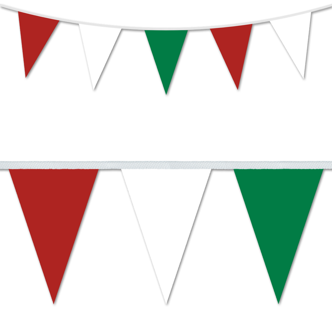 PVC Bunting Red White & Green – BuntingFlags.uk