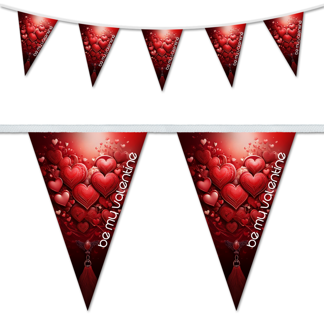 Be My Valentine Heart Array Bunting – BuntingFlags.uk